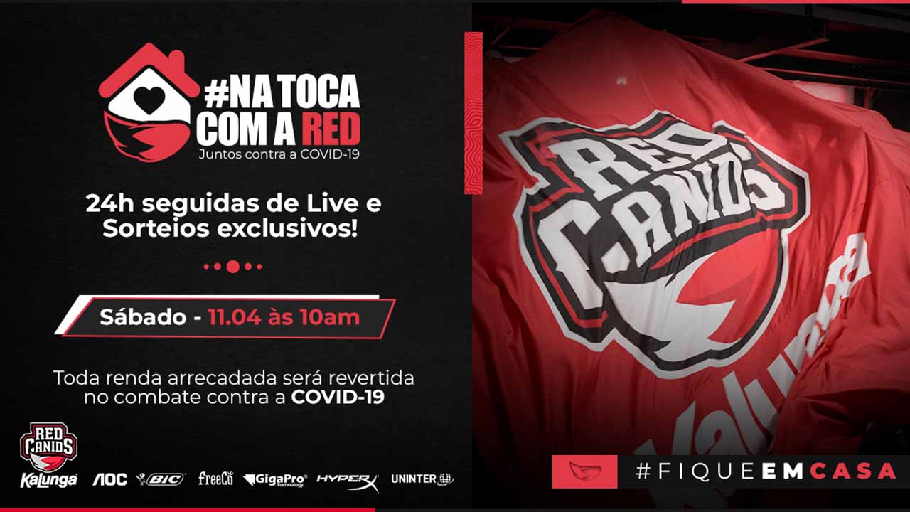 Jogadores da RED Canids Kalunga fazem live de 24 horas